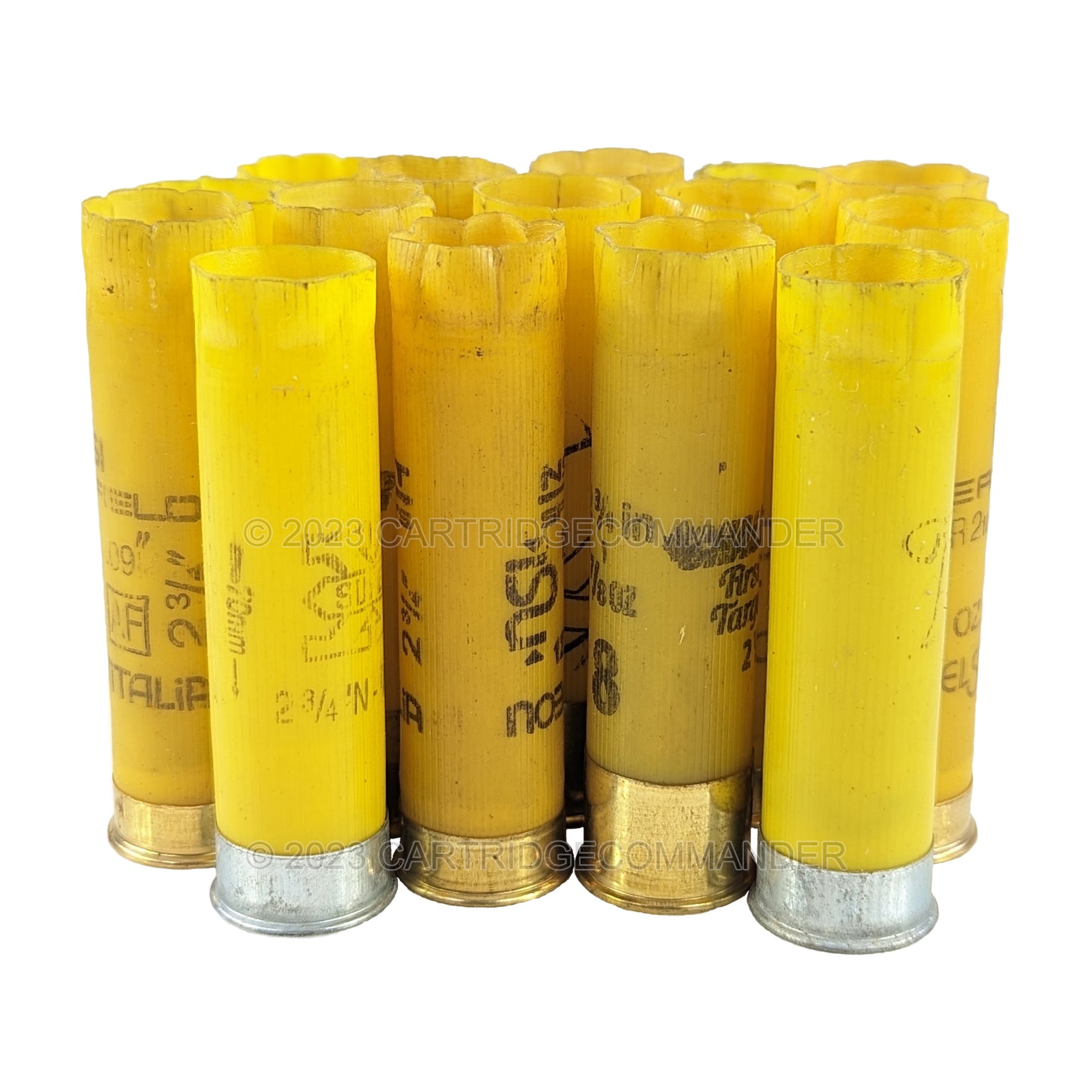 Empty 20 gauge shotgun shells 2-3/4 inch hulls - YELLOW - DIY craft ...