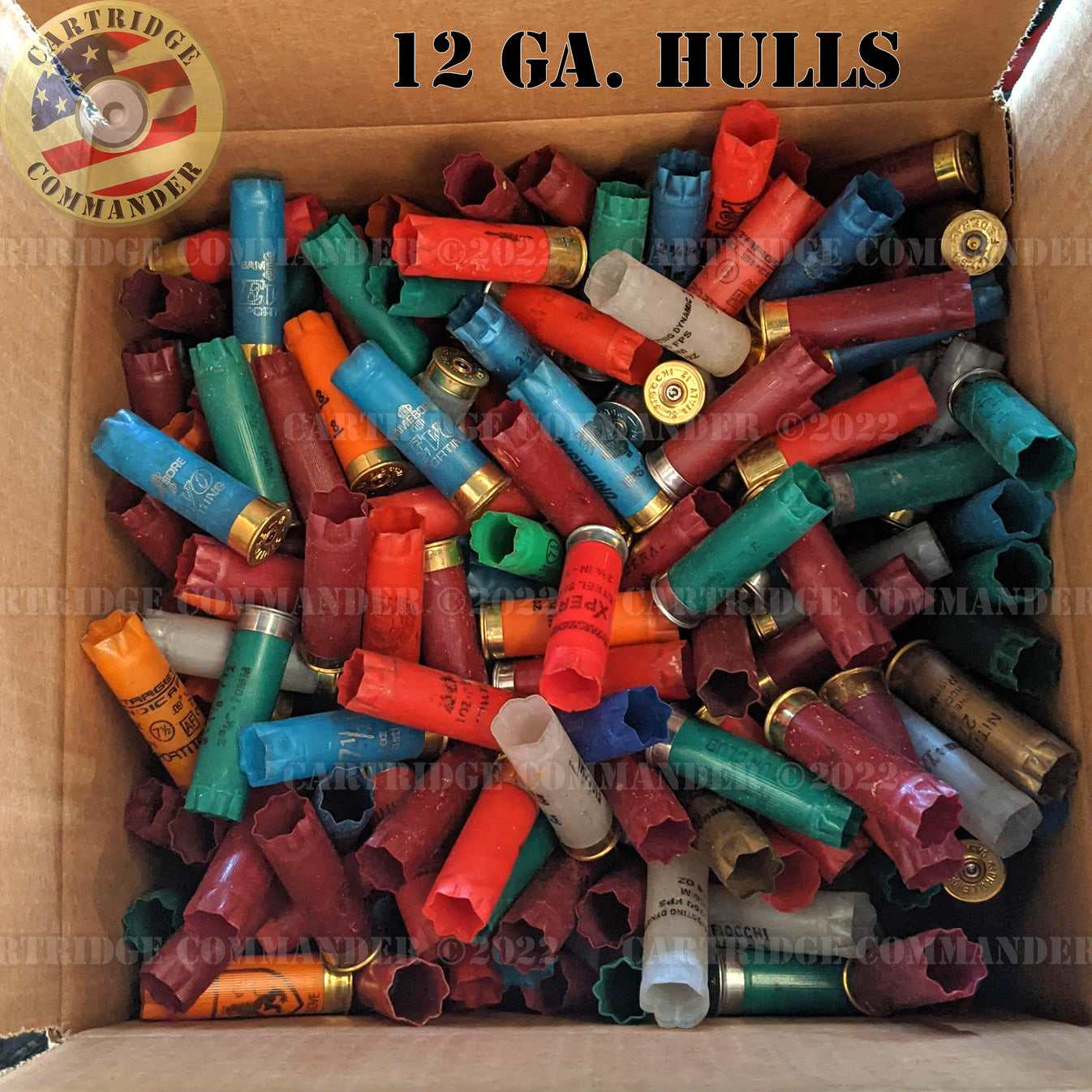 Empty 12 gauge shotgun shells 2-3/4 inch hulls - MIXED colors - DIY ...