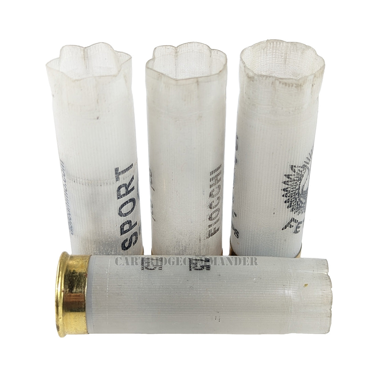 12 gauge shotgun shells, empty hulls, 2-3/4" Translucent WHITE - DIY c ...